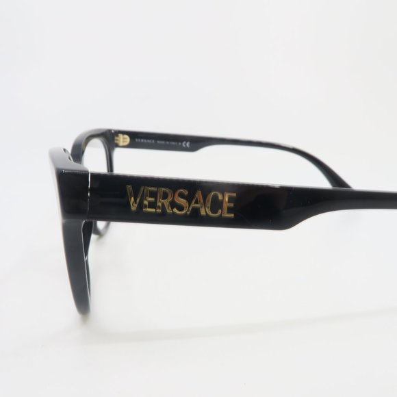 Versace | Accessories | Versace Ve335 Gb1 54mm Black Gloss Cat Eye New ...